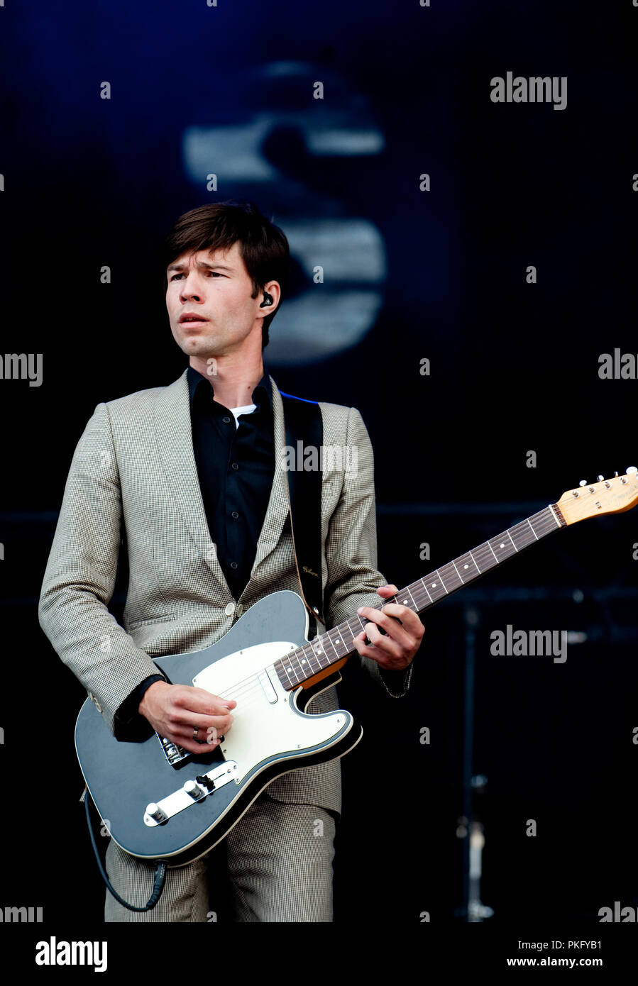 Belgian rock band The Customs at the Suikerrock festival in Tienen ...