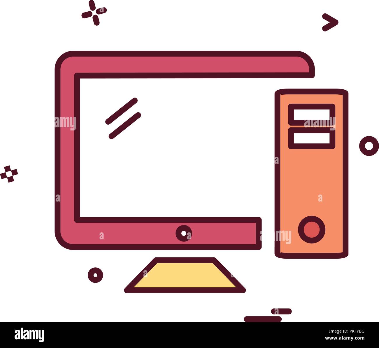 Computer icon design vector Stock Vector Image & Art - Alamy