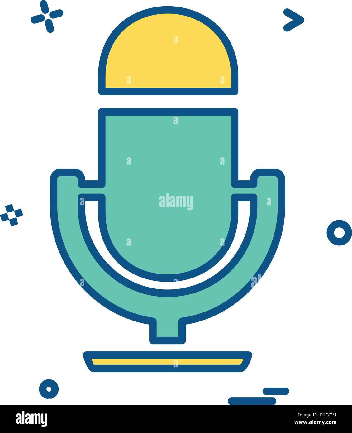 Mic icon design vector Stock Vector Image & Art - Alamy