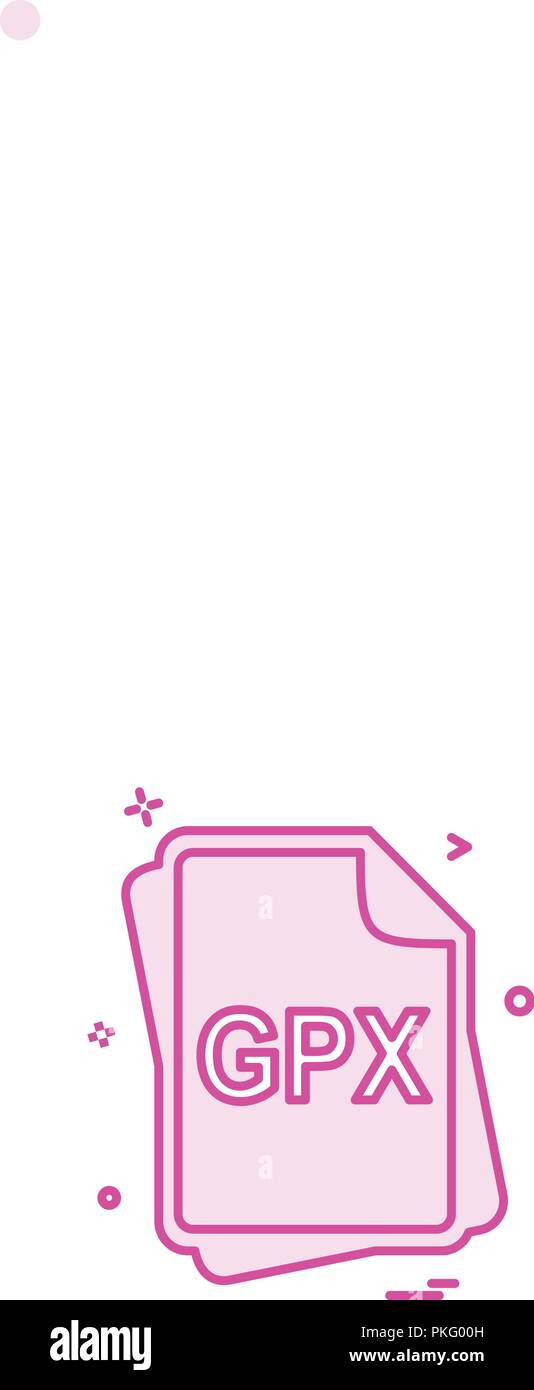 GPX file type icon design vector Stock Vector Image & Art - Alamy