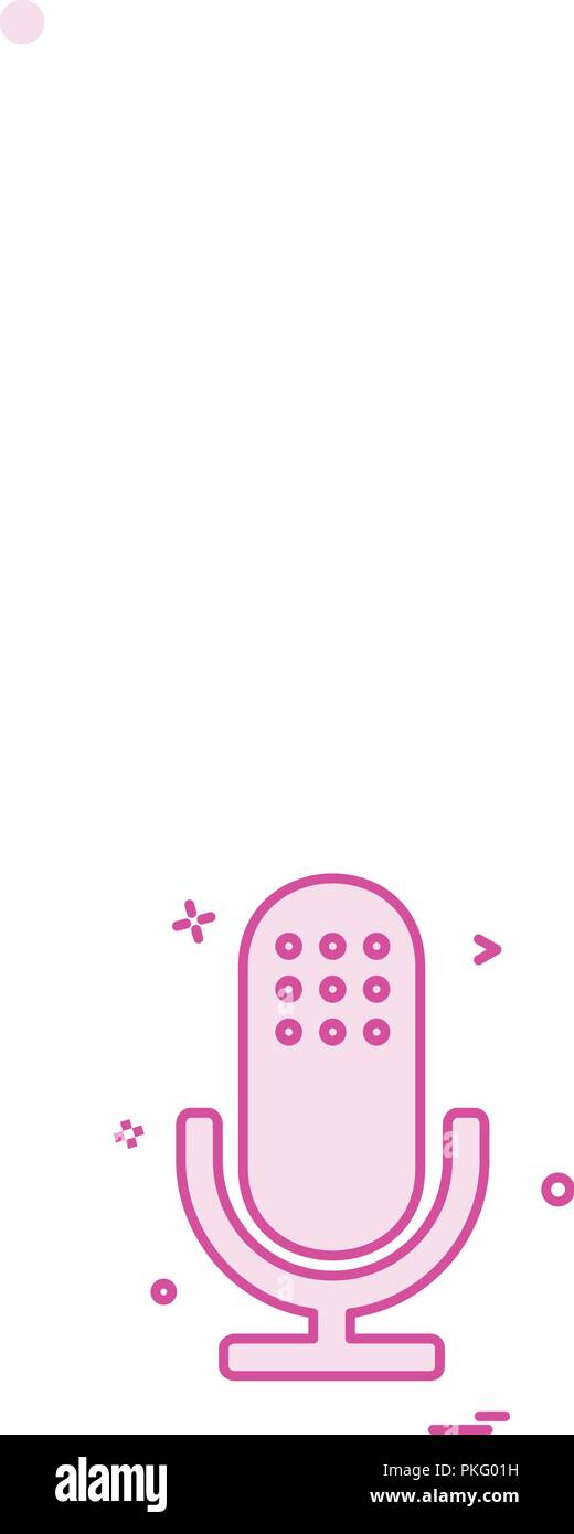 Mic icon design vector Stock Vector Image & Art - Alamy