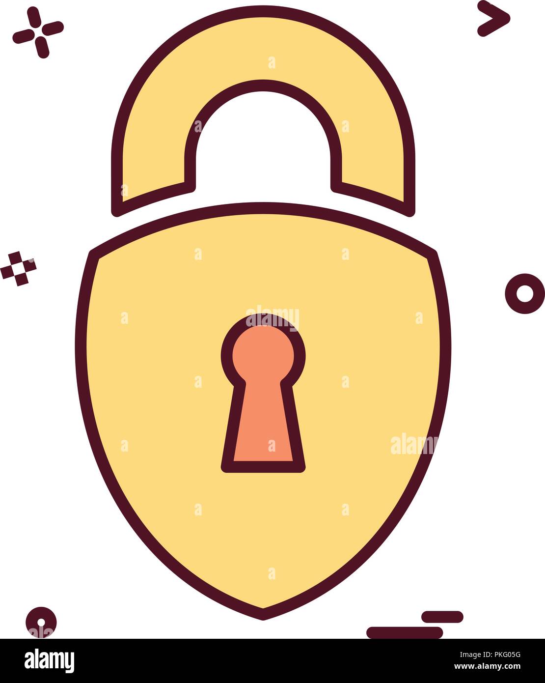 Lock icon design vector Stock Vector Image & Art - Alamy