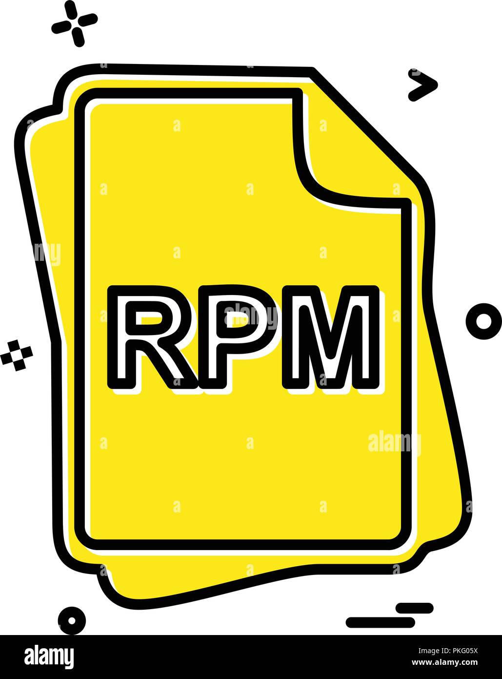 RPM file type icon design vector Stock Vector Image & Art - Alamy