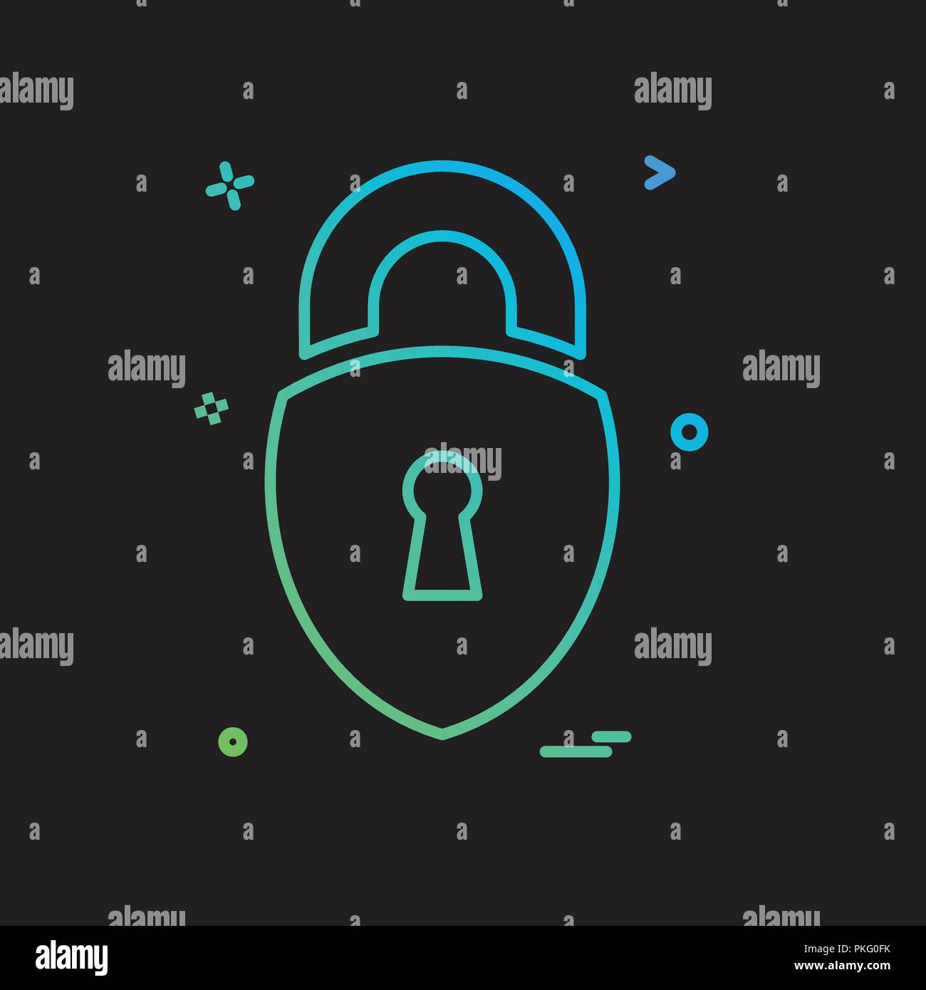 Lock icon design vector Stock Vector Image & Art - Alamy
