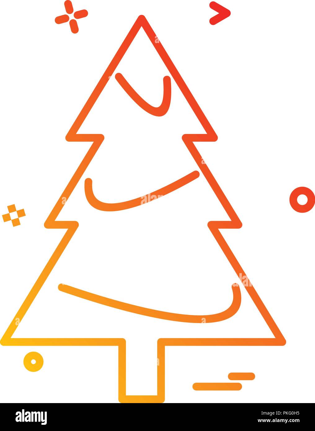 Christmas tree icon design vector Stock Vector Image & Art - Alamy