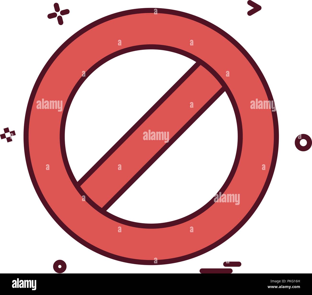 Not allowed icon design vector Stock Vector Image & Art - Alamy