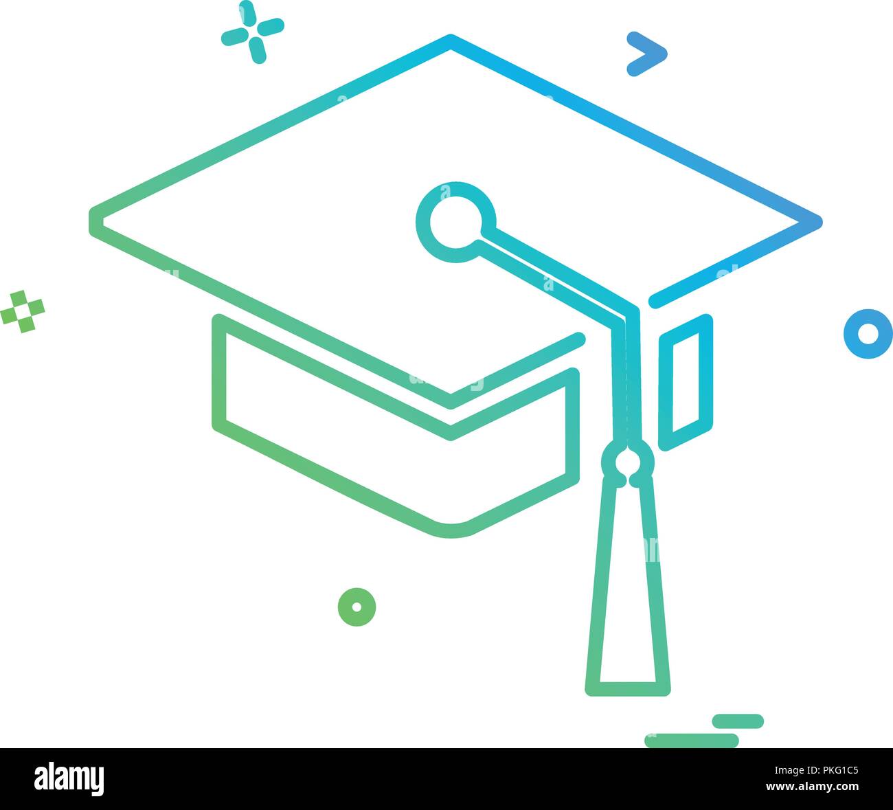 Convocation cap icon design vector Stock Vector Image & Art - Alamy