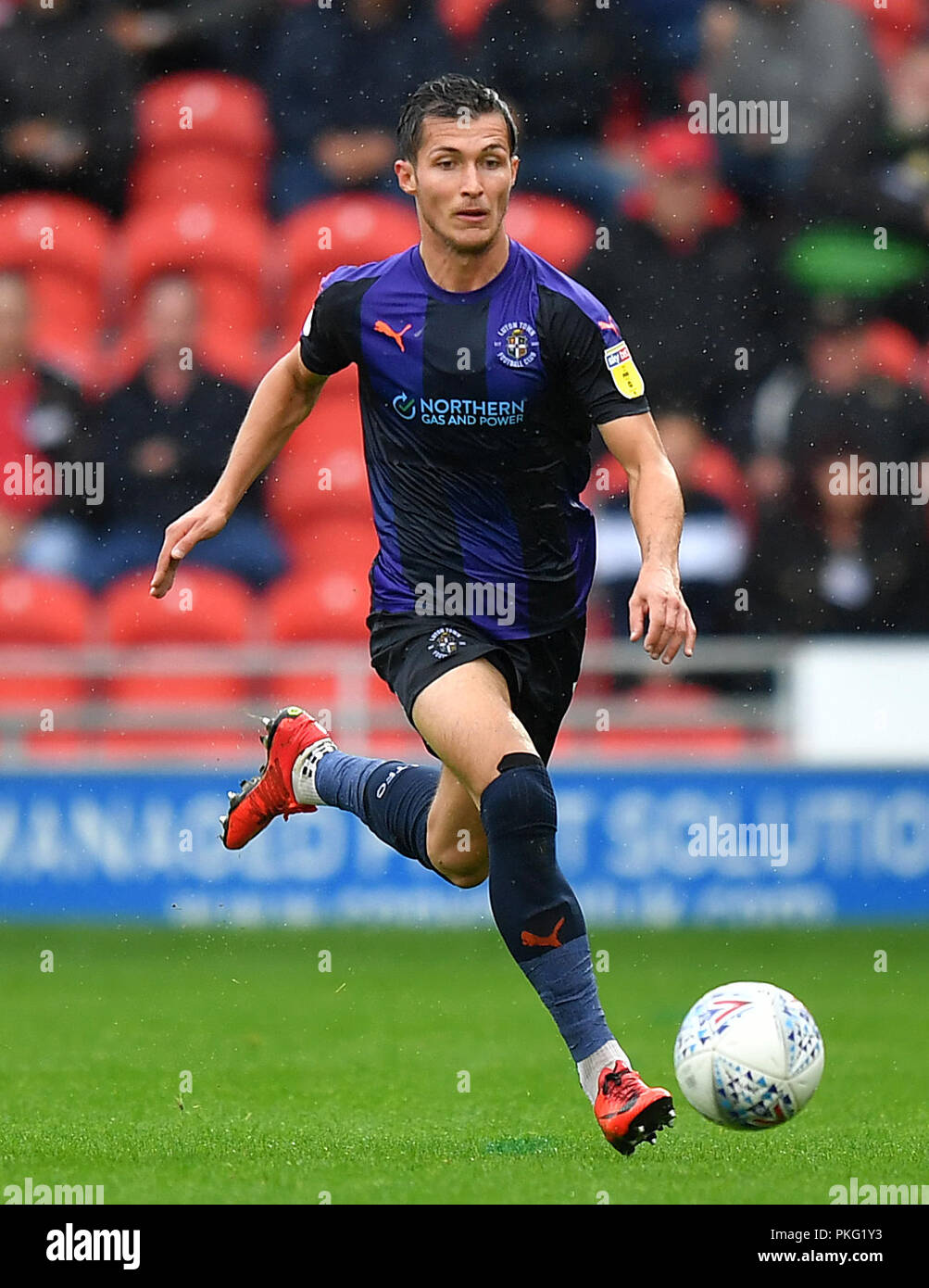 Luton Town's Dan Potts Stock Photo - Alamy