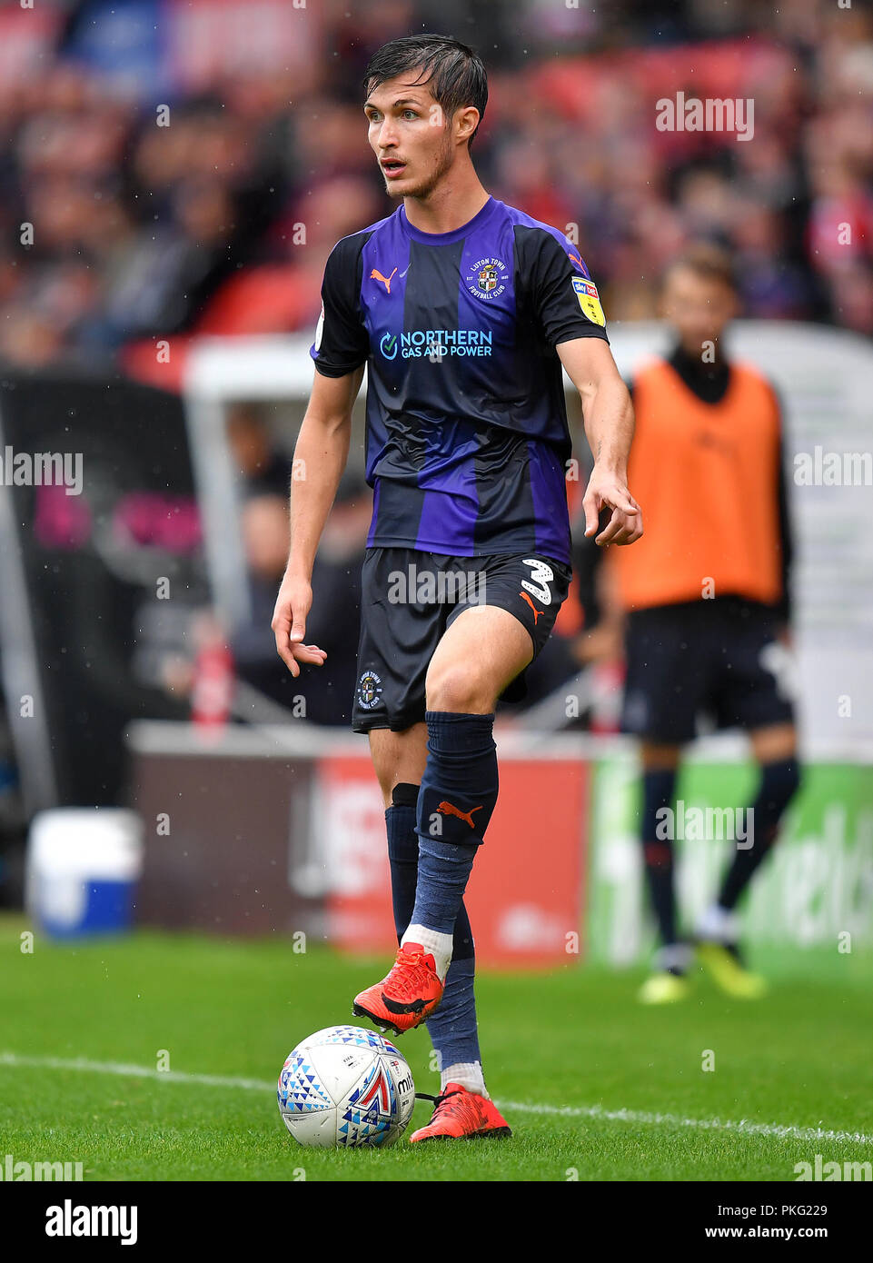 Luton Town's Dan Potts Stock Photo - Alamy