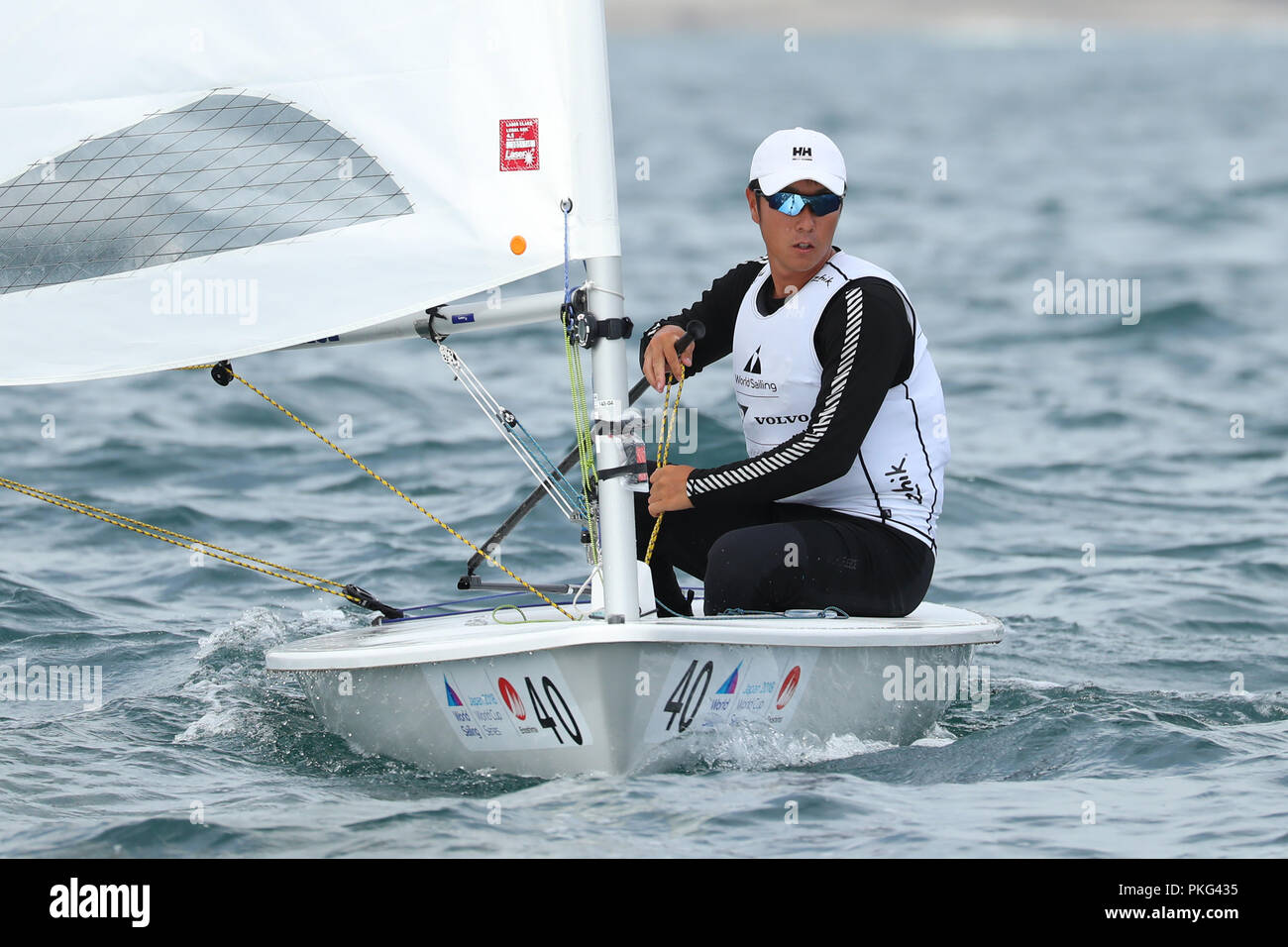 Kanagawa, Japan. 13th Sep, 2018. Yuichiro Kitamura (JPN) Sailing ...