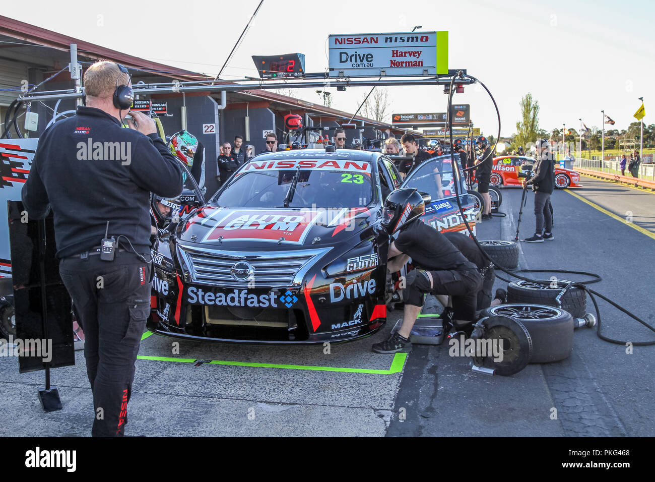 Sandown, Victoria, Australia. 13th Sep 2018. Pit lane Team Practice No ...
