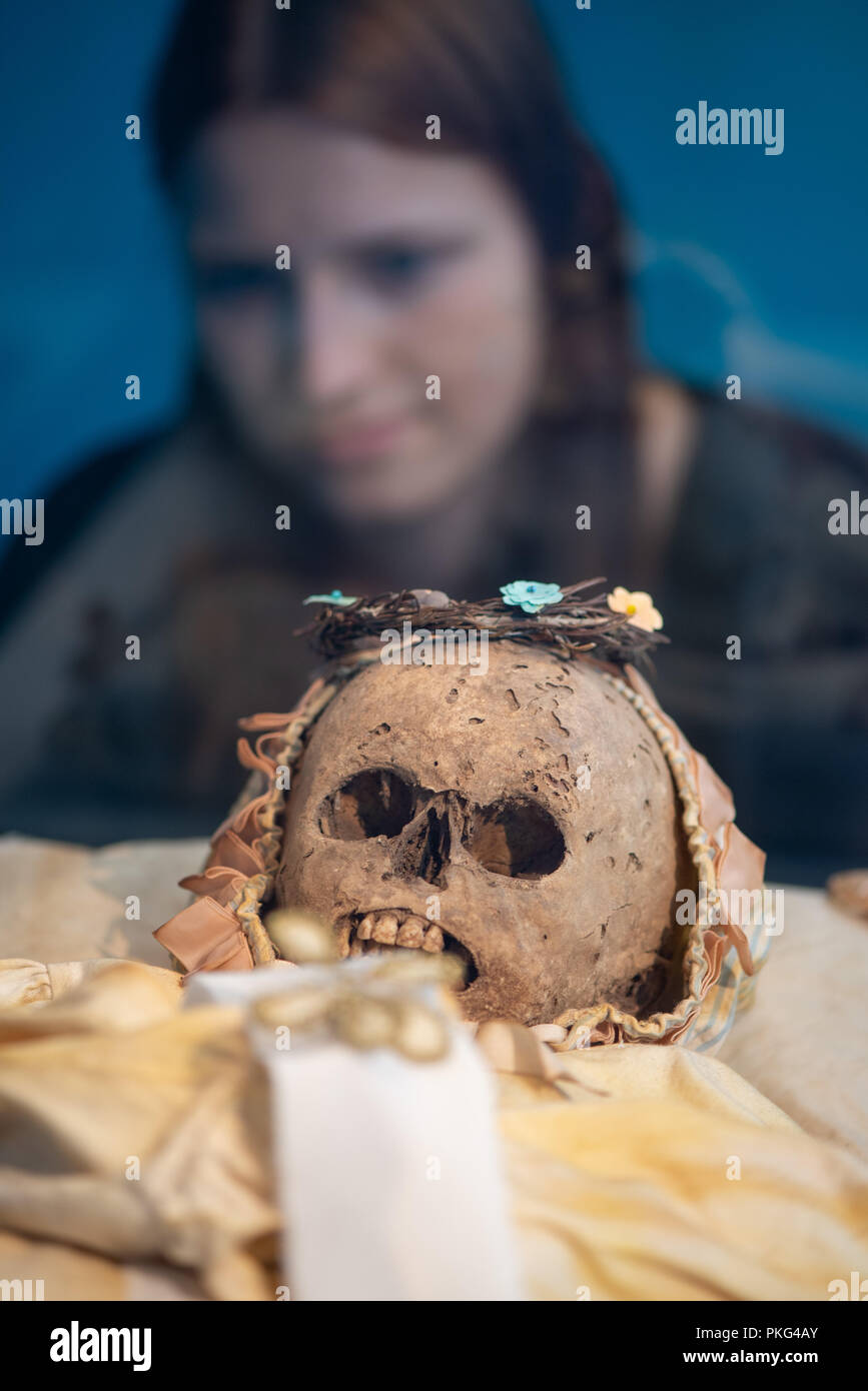 13 September 2018, Baden-Wuerttemberg, Mannheim: A mummy from Hungary ...