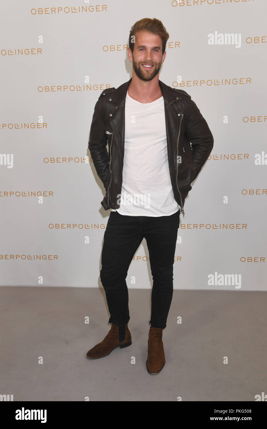 Munich, Bavaria. 12th Sep, 2018. The model Andre Hamann can be seen at ...