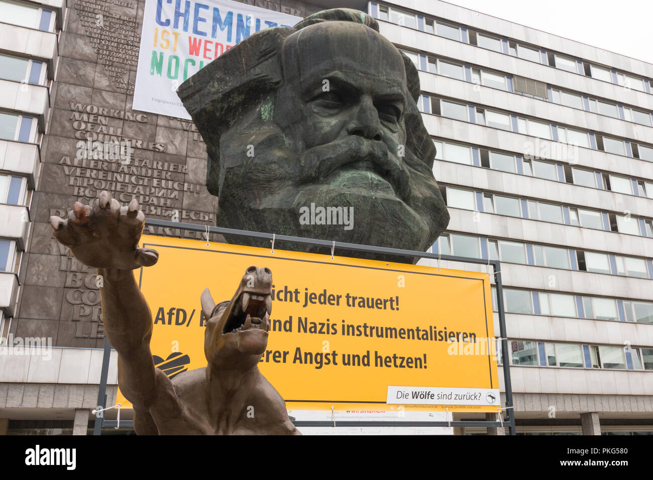 Chemnitz, Germany - September 13, 2018: View of an art installation of ...
