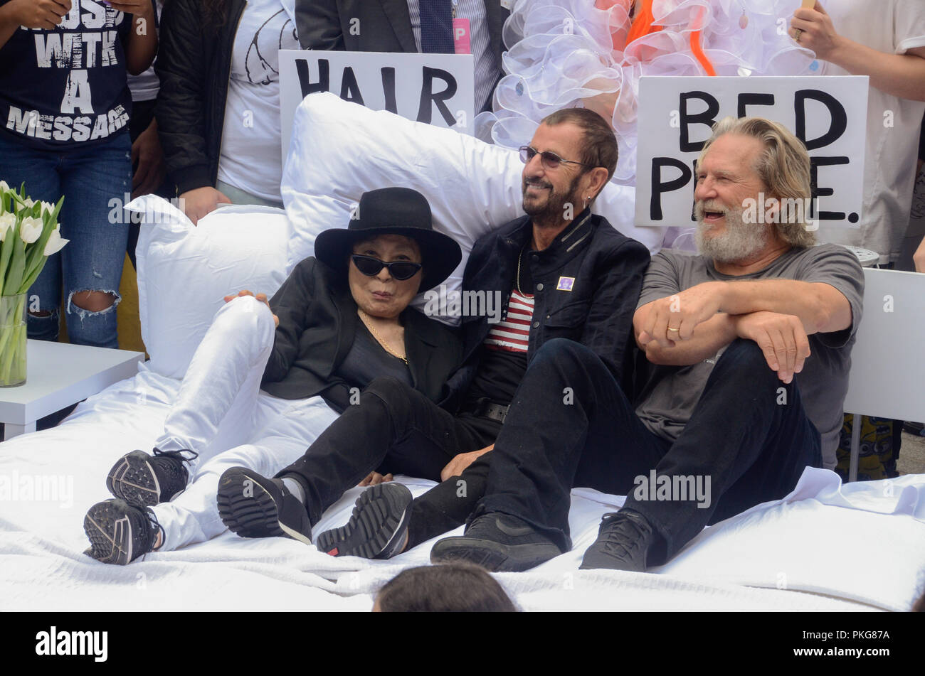 New York, NY, USA. 13th Sep, 2018. Yoko Ono, Ringo Starr and Jeff ...
