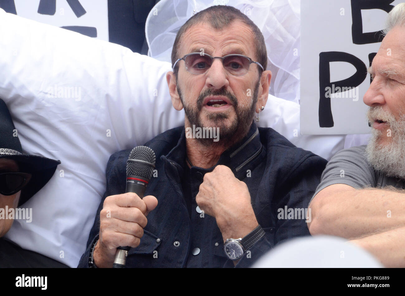 New York, NY, USA. 13th Sep, 2018. Yoko Ono, Ringo Starr and Jeff ...