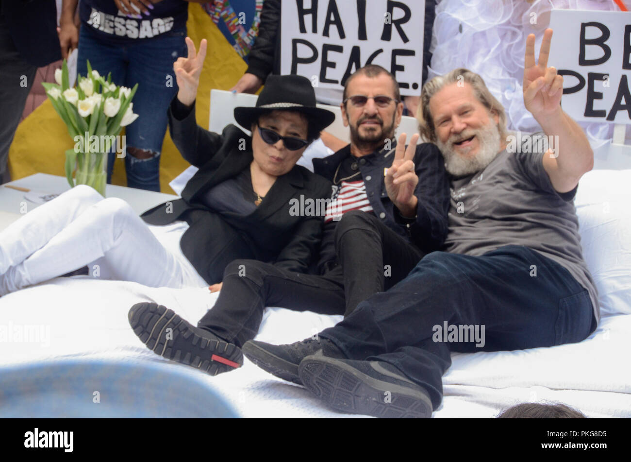 New York, NY, USA. 13th Sep, 2018. Yoko Ono, Ringo Starr and Jeff ...