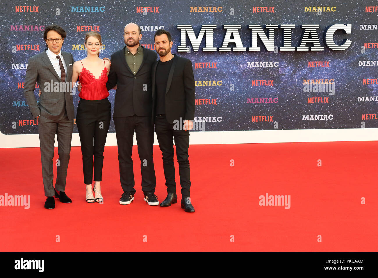 London, UK. 13th September 2018. Cary Fukunaga, Emma Stone, Patrick ...