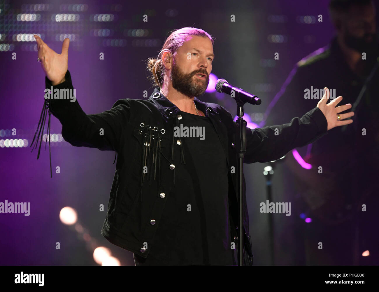 13 September 2018, Baden-Wuerttemberg, Baden-Baden: Irish singer Rea Garvey appears on the ...