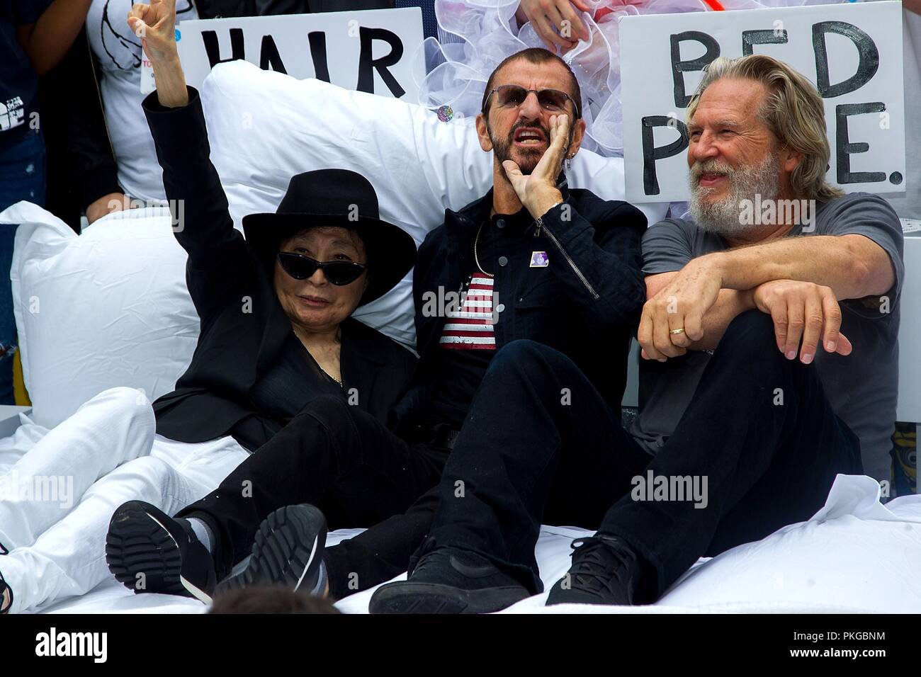 New York, NY, USA. 13th Sep, 2018. Yoko Ono, Ringo Starr, Jeff Bridges ...