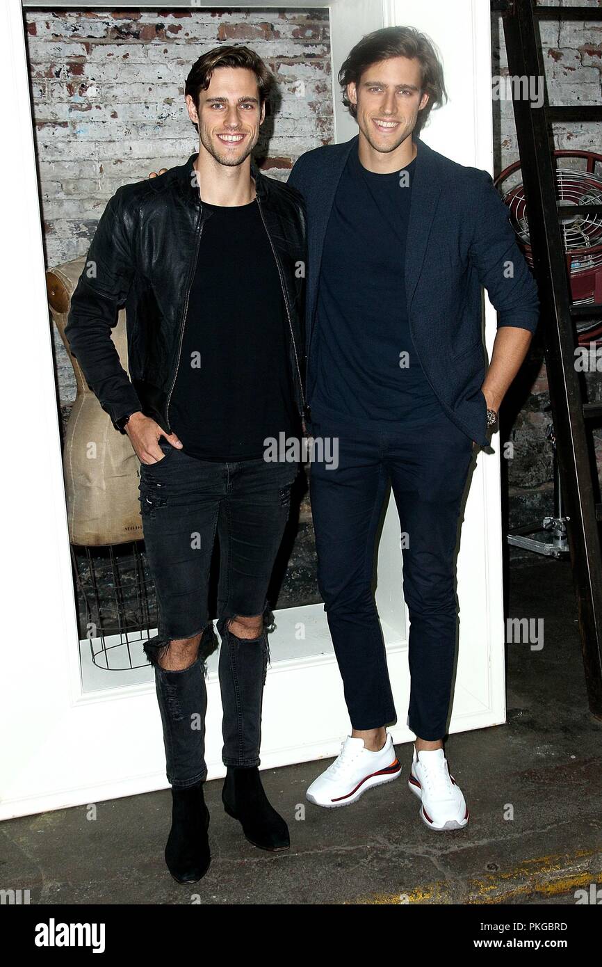 New York, NY, USA. 13th Sep, 2018. Jordan Stenmark, Zac Stenmark in ...