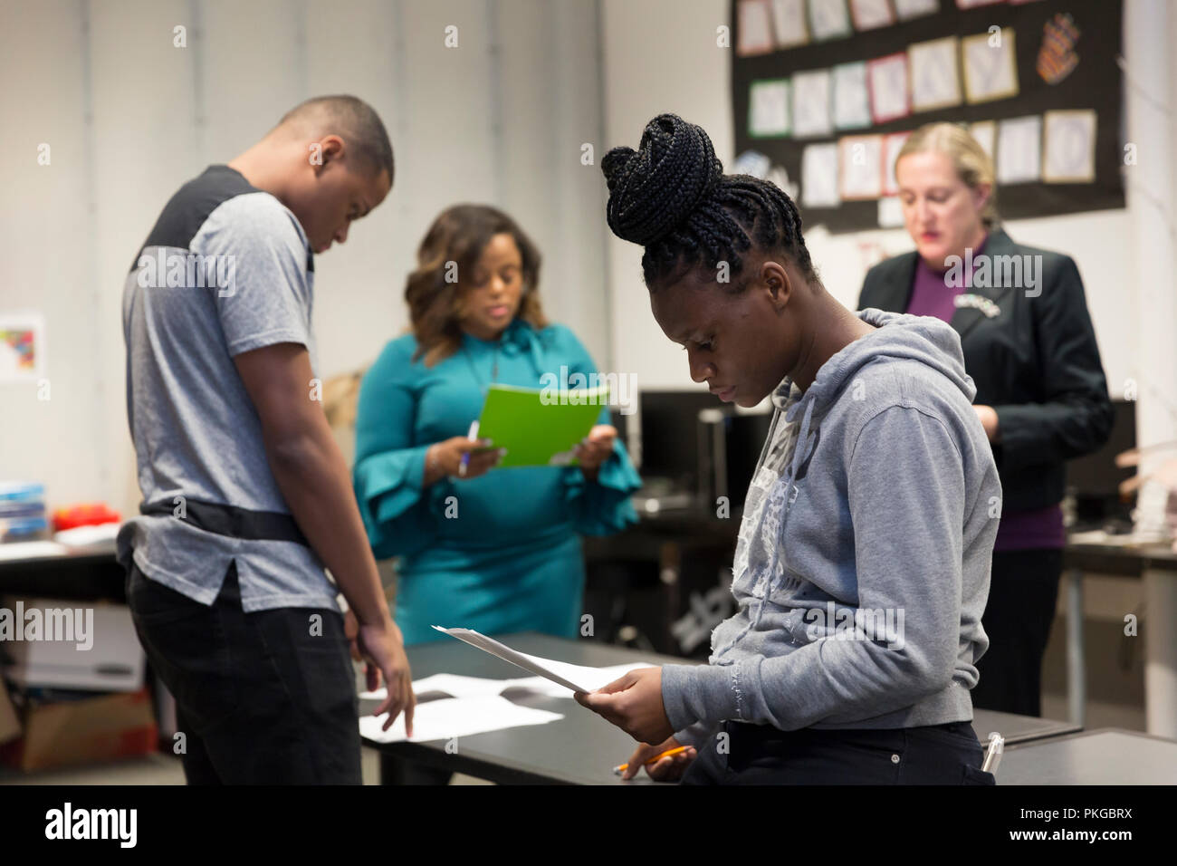 Washington, USA. 12th Sep 2018. High school senior Sharon Coston ...