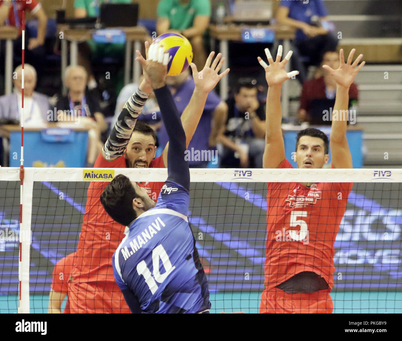 Varna, Bulgaria. 13th Sep, 2018. from left Nikolay UCHIKOV (Bulgaria ...