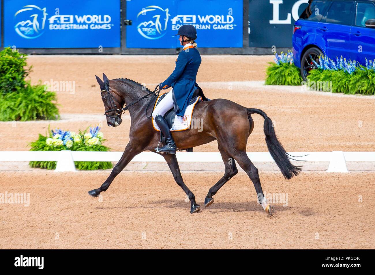 Tryon, North Carolina, USA. 13th Sep 2018. Renske Kroeze riding Jane Z ...