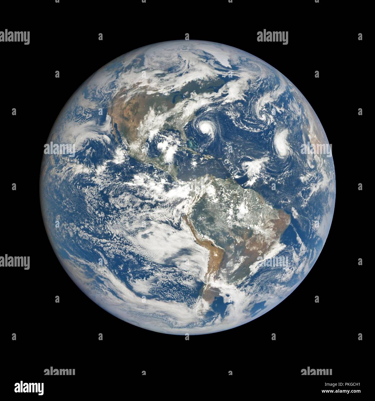 Satellite view - View from the DSCOVR satellite of Hurricane Florence ...