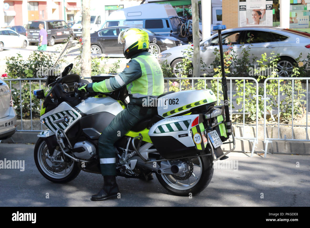 Ejea de los Caballeros, Spain. 13th Sep, 2018. A Spanish policeman ...