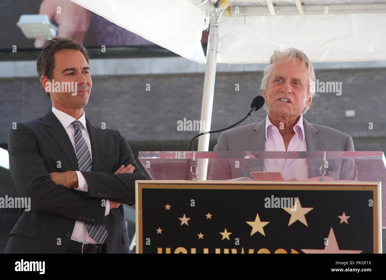 Los Angeles, Ca, USA. 13th Sep, 2018. Eric McCormack, Michael Douglas ...