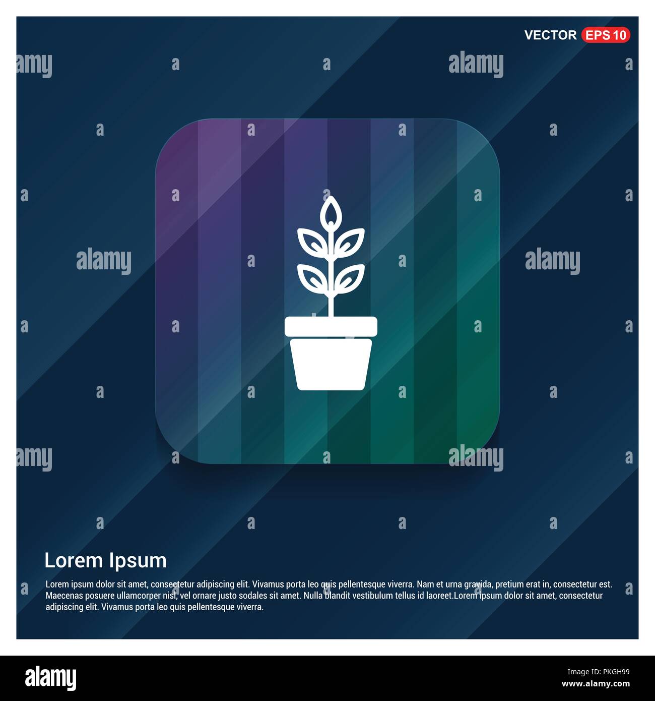 Flower Pot Icon - Free vector icon Stock Vector Image & Art - Alamy