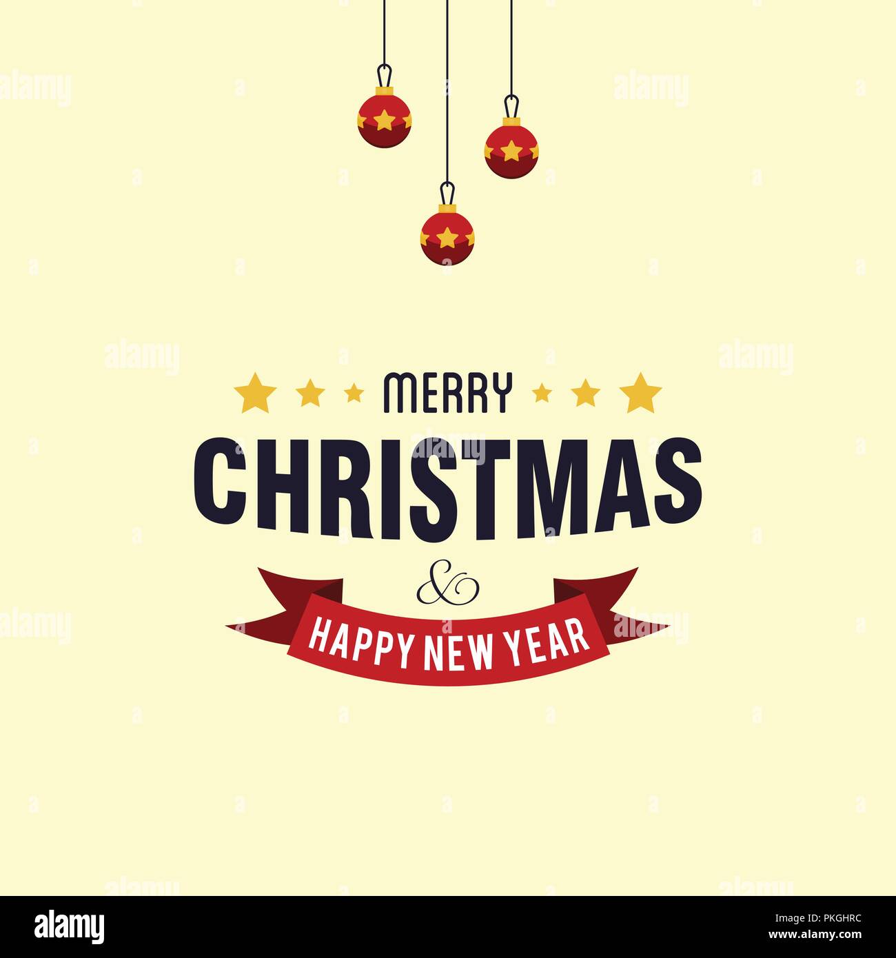 Merry Christmas card design vector Stock Vector Image & Art - Alamy