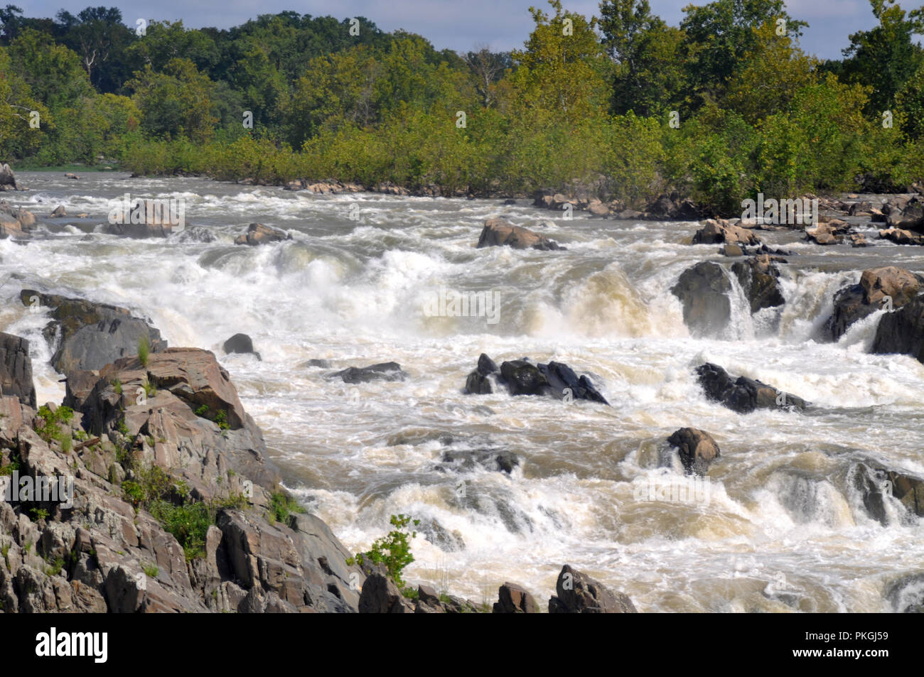 The Waterfalls at Great Falls Park in Virginia Stock Photo - Alamy