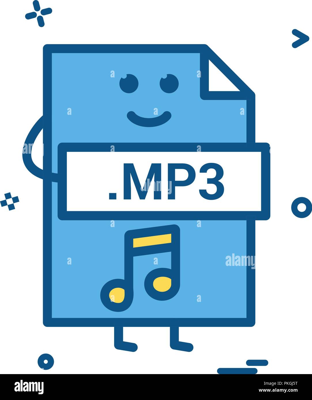 Computer mp3 file format type icon vector design Stock Vector Image ...