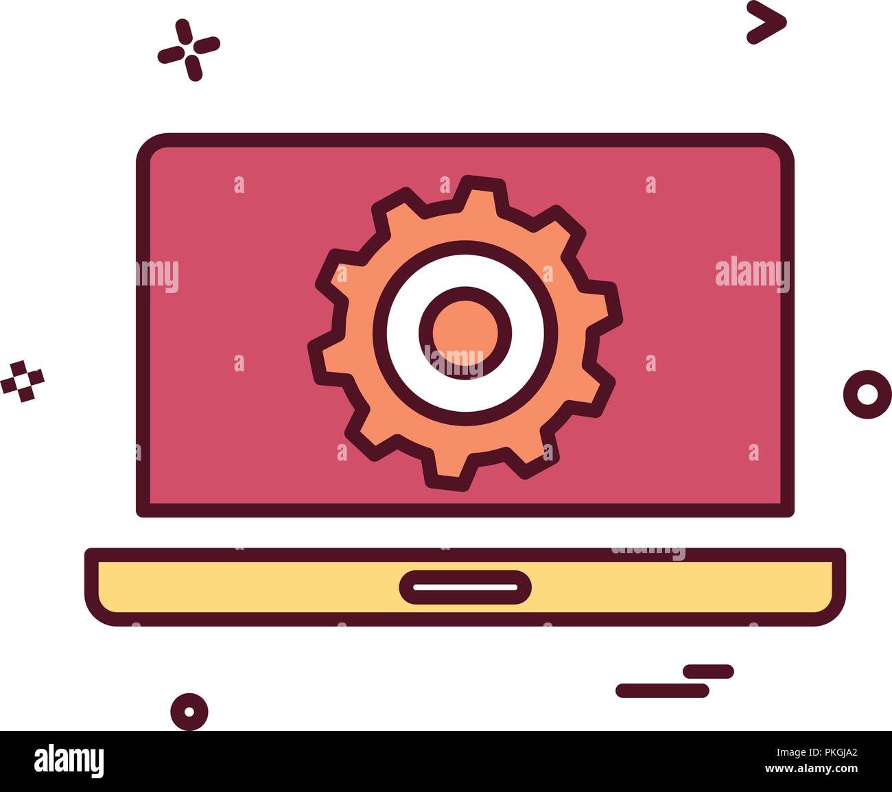 laptop setting gear icon vector design Stock Vector Image & Art - Alamy