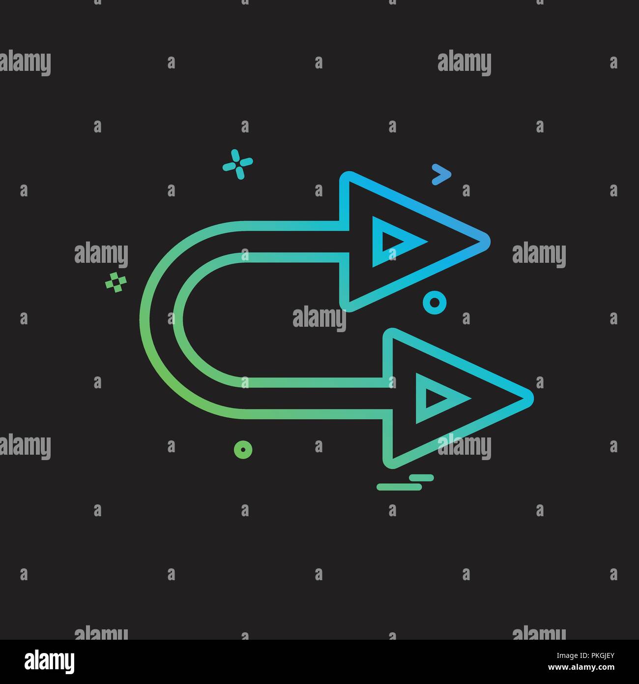 arrow right same two way icon vector design Stock Vector Image & Art ...