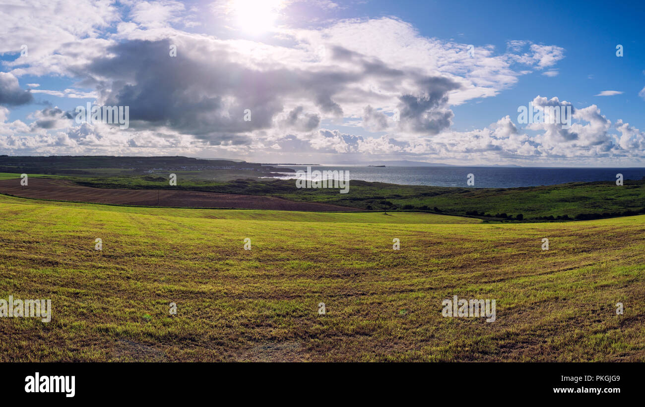 sunshine countryside in giant causeway,Northern Ireland Stock Photo - Alamy