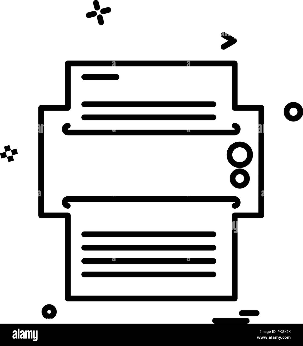 Printer icon design vector Stock Vector Image & Art - Alamy