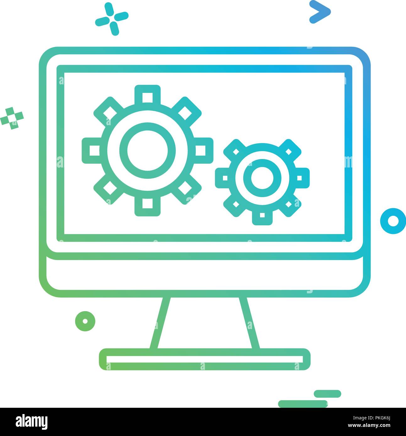 Monitor icon design vector Stock Vector Image & Art - Alamy