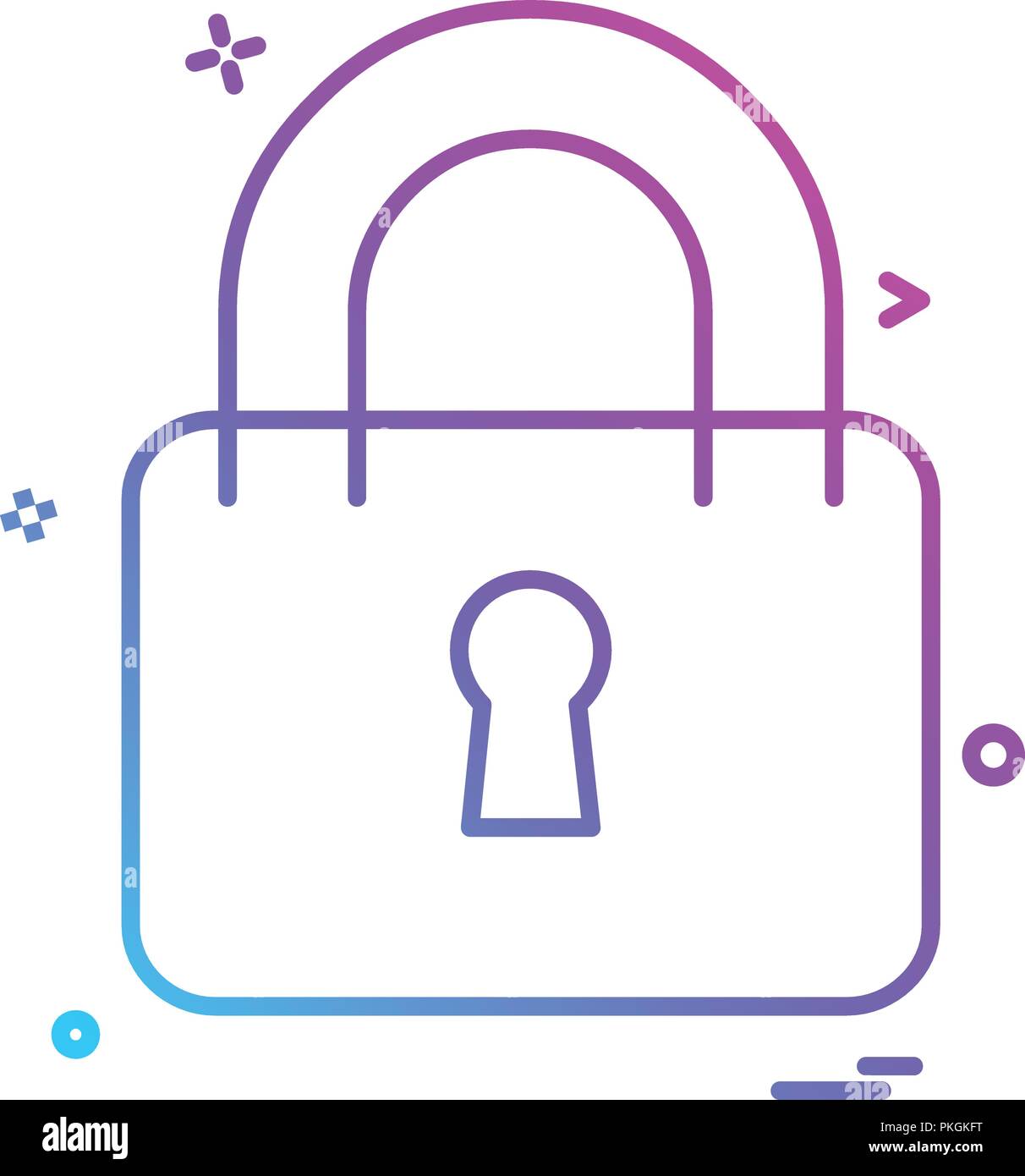 Lock icon design vector Stock Vector Image & Art - Alamy