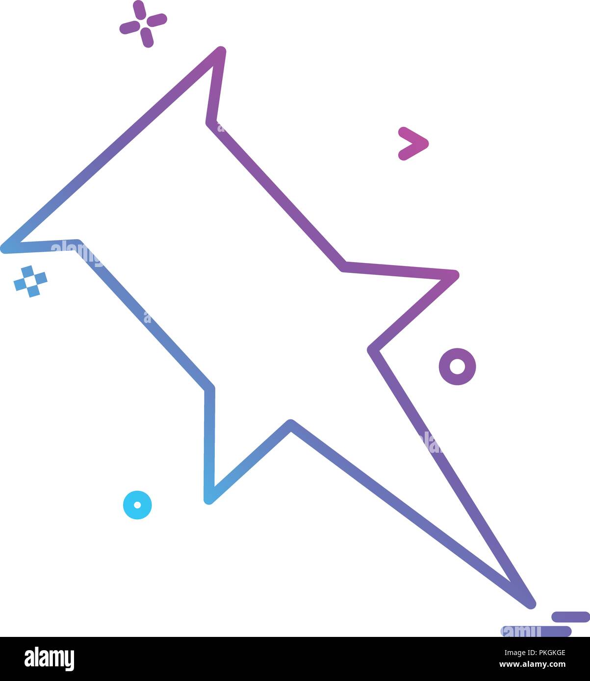 Paper pin icon design vector Stock Vector Image & Art - Alamy