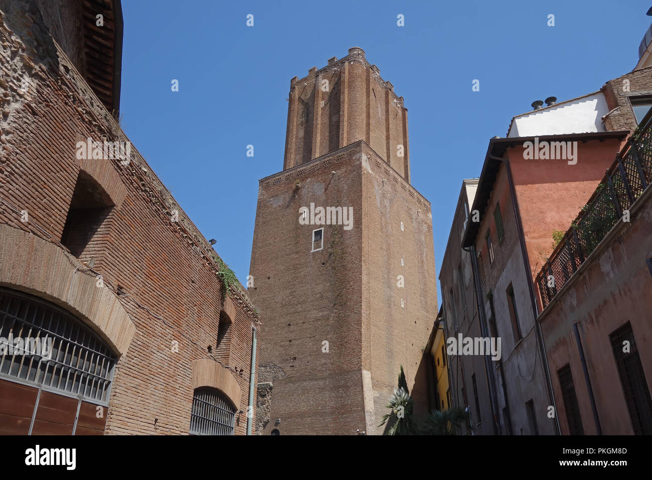 Torre delle milizie ancient medieval, tower in Rome, Italy Stock Photo ...