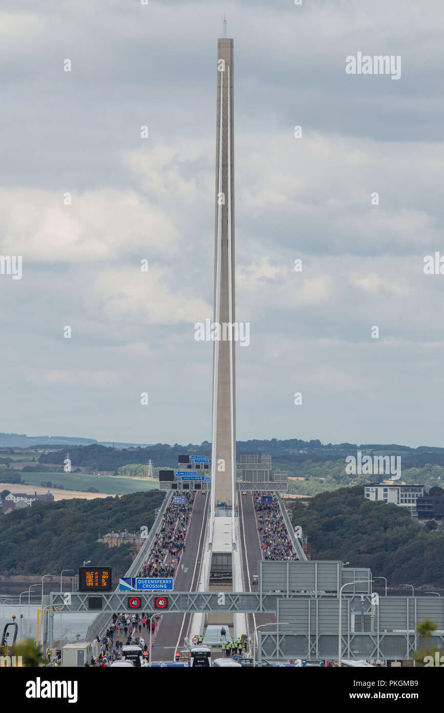 The Queensferry Crossing pictured days before it was officially opened ...