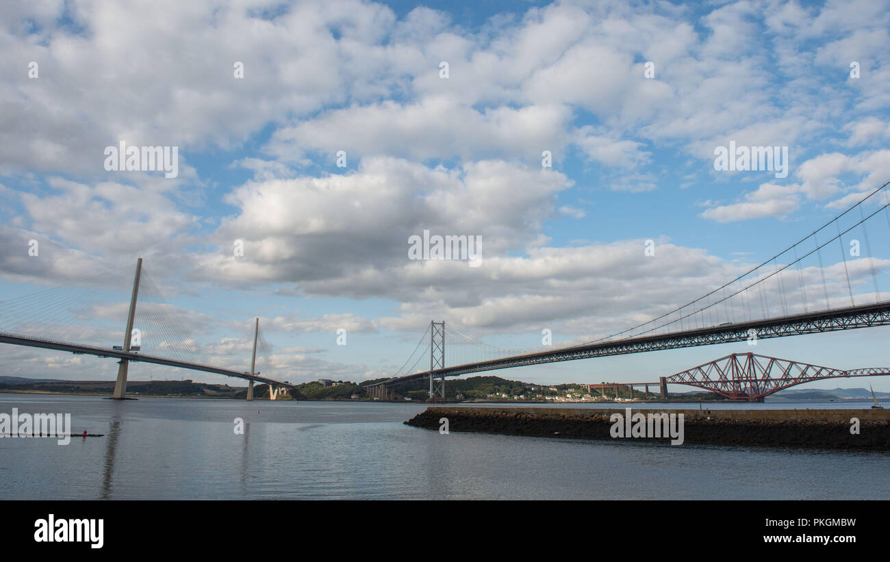 The Queensferry Crossing pictured days before it was officially opened ...