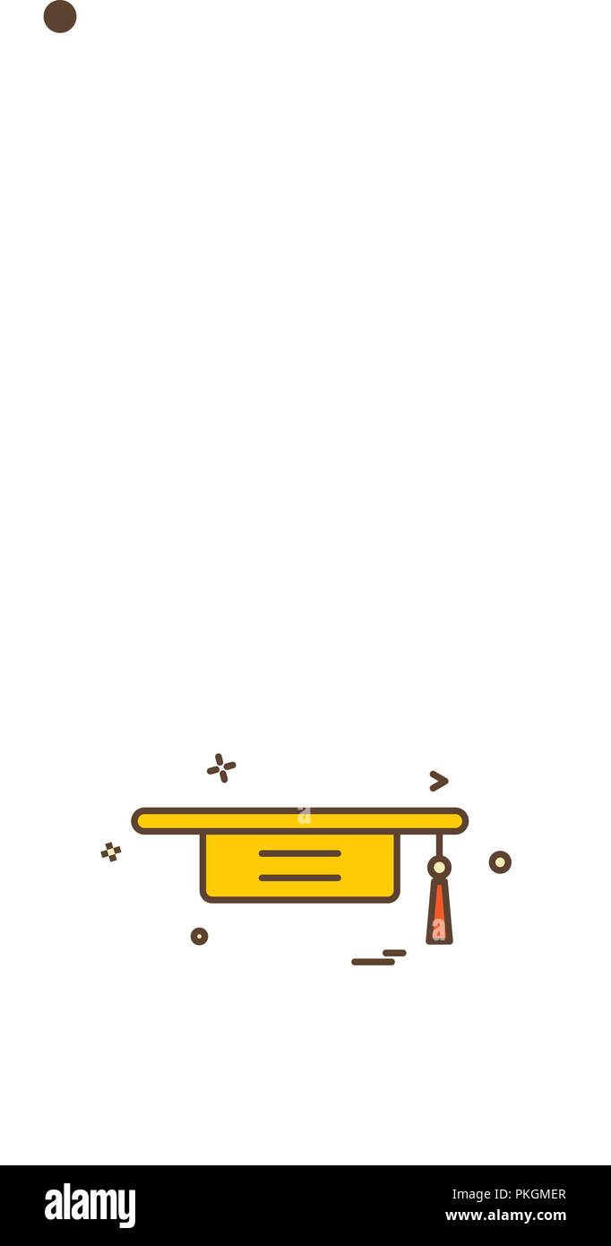 Convocation cap icon design vector Stock Vector Image & Art - Alamy
