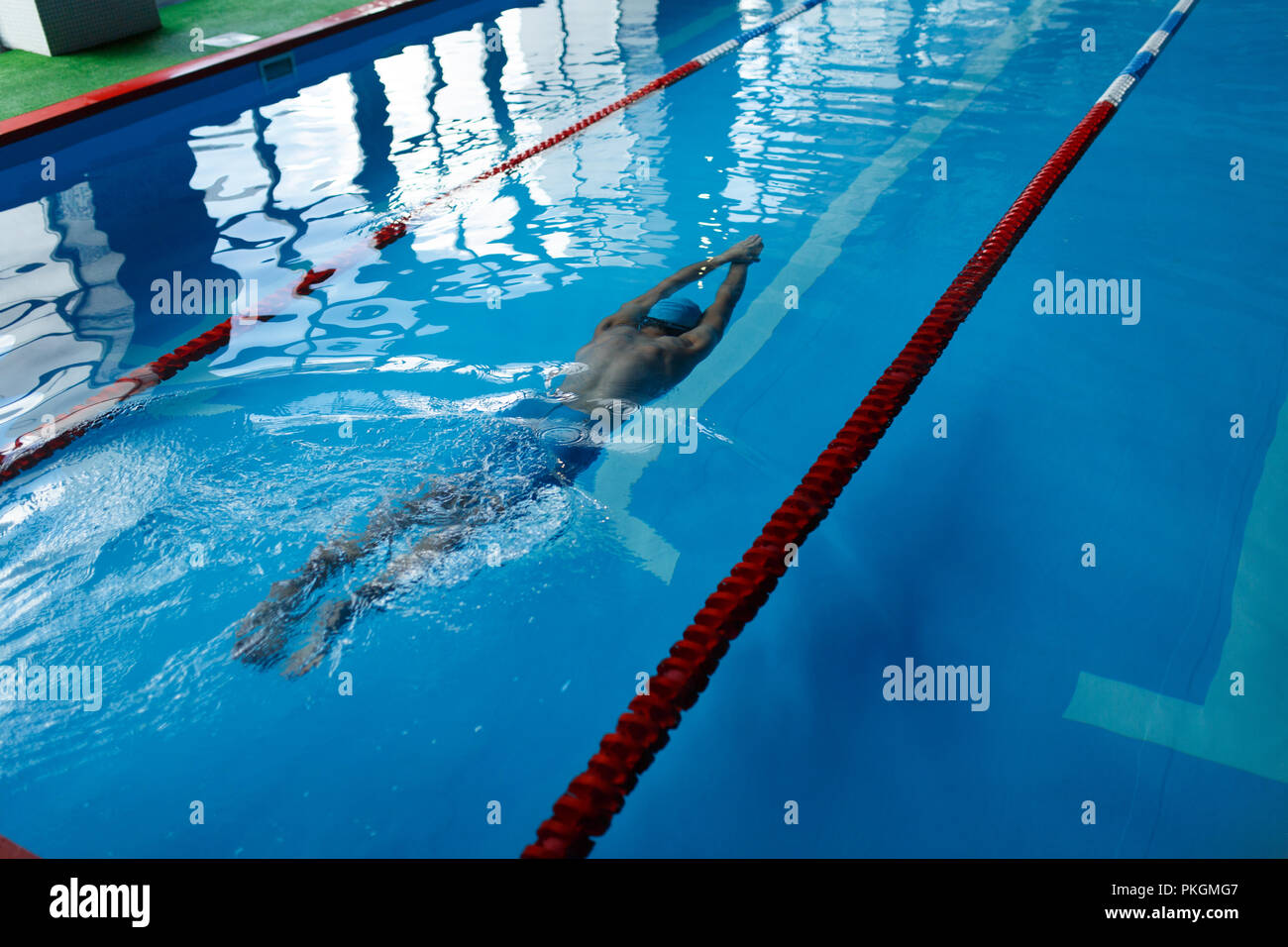 Man Swimming Pool Outdoors Muscles High Resolution Stock Photography ...