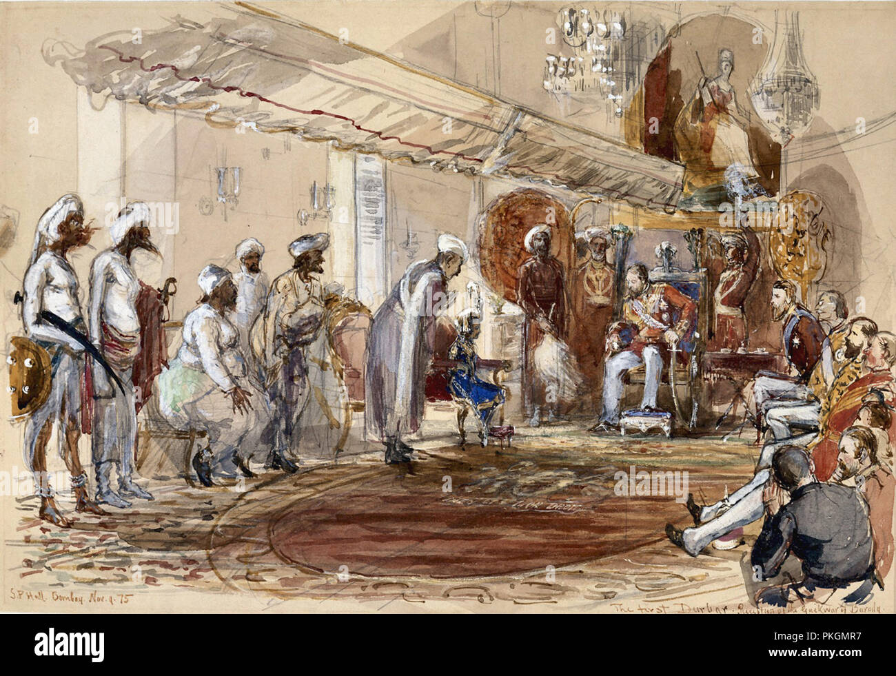 Hall Sydney Prior - the Prince of Wales Visit to India 1876 Stock Photo ...