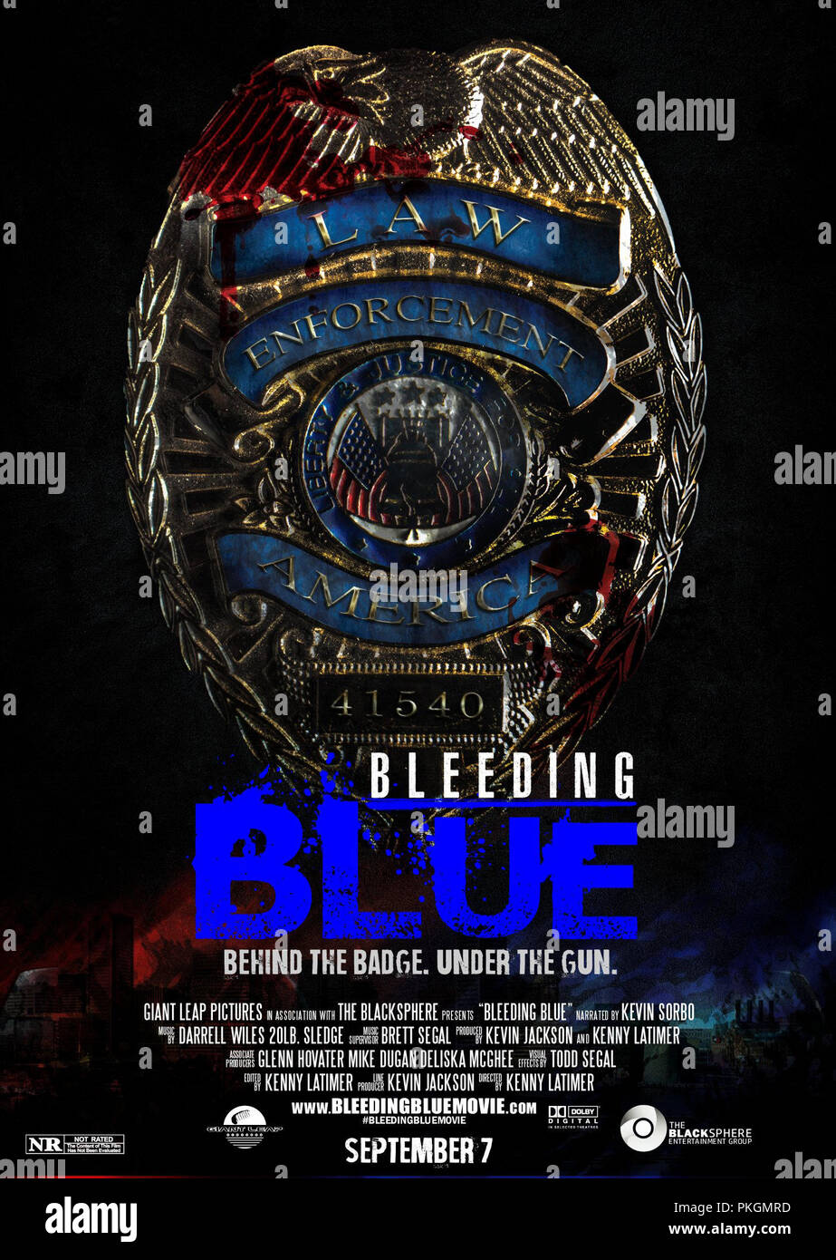 BLEEDING BLUE, US poster, 2018. © Giant Leap Pictures /Courtesy Everett ...