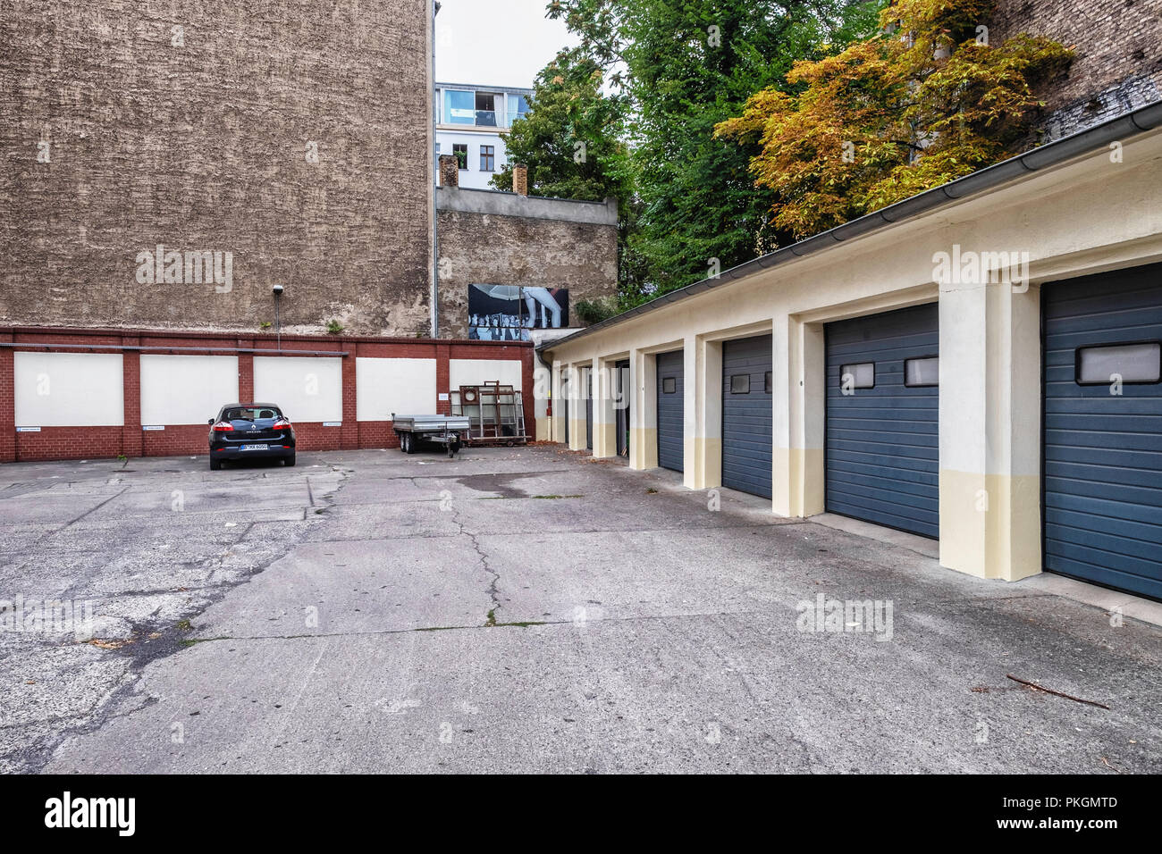 Berlin, Mitte,Torstrasse 105-7. Inner courtyard of old post office ...